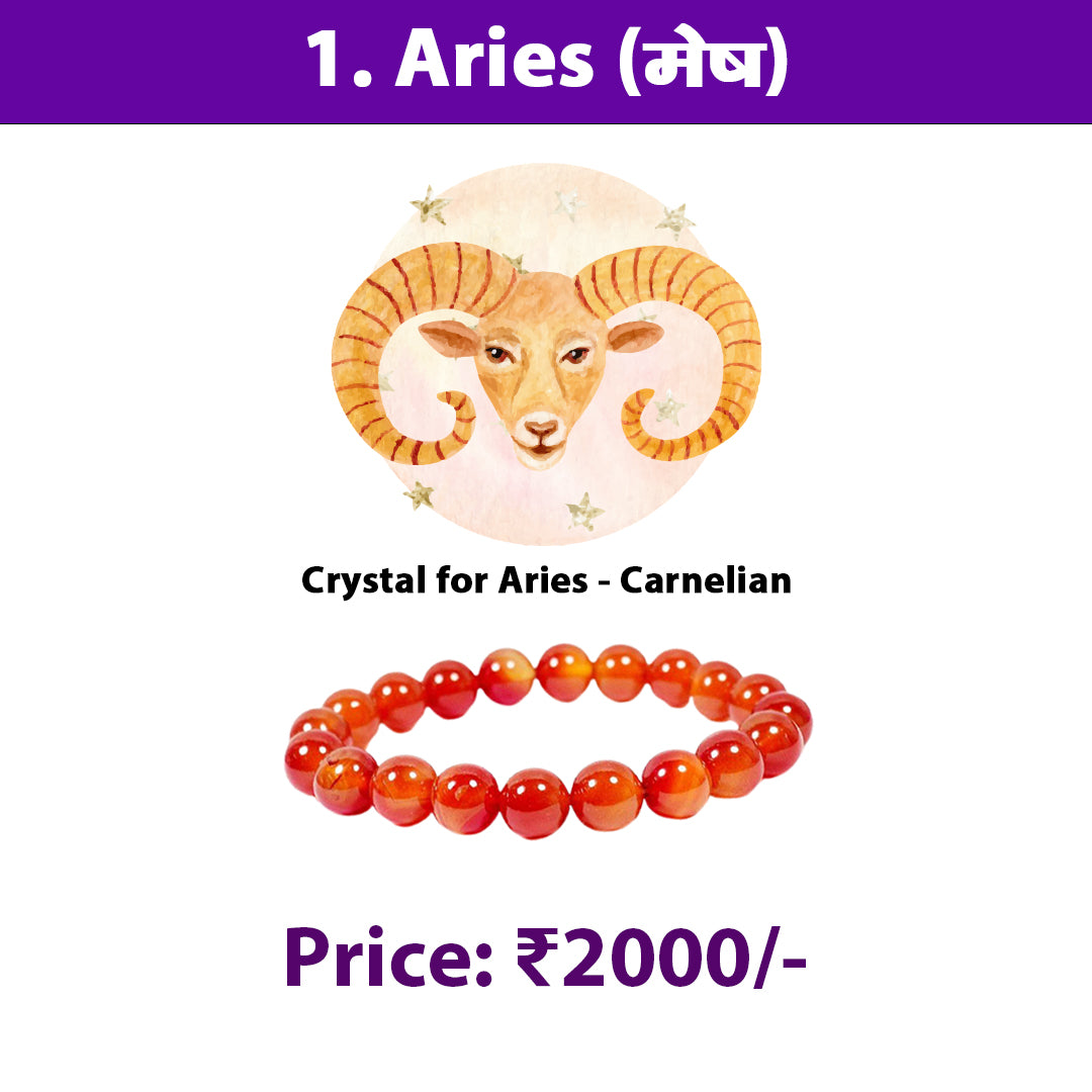 1. Mesha Rashi Crystal | Aries Zodiac Sign Crystal – Vedic Crystels